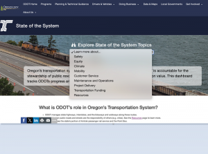 AASHTO Journal - Oregon DOT Unveils 'State of the System' Dashboard